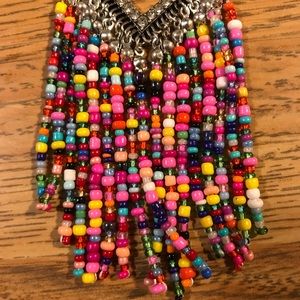 Flint+Feather | Jewelry | Flintfeather Multicolor Bead Boho Fringe ...